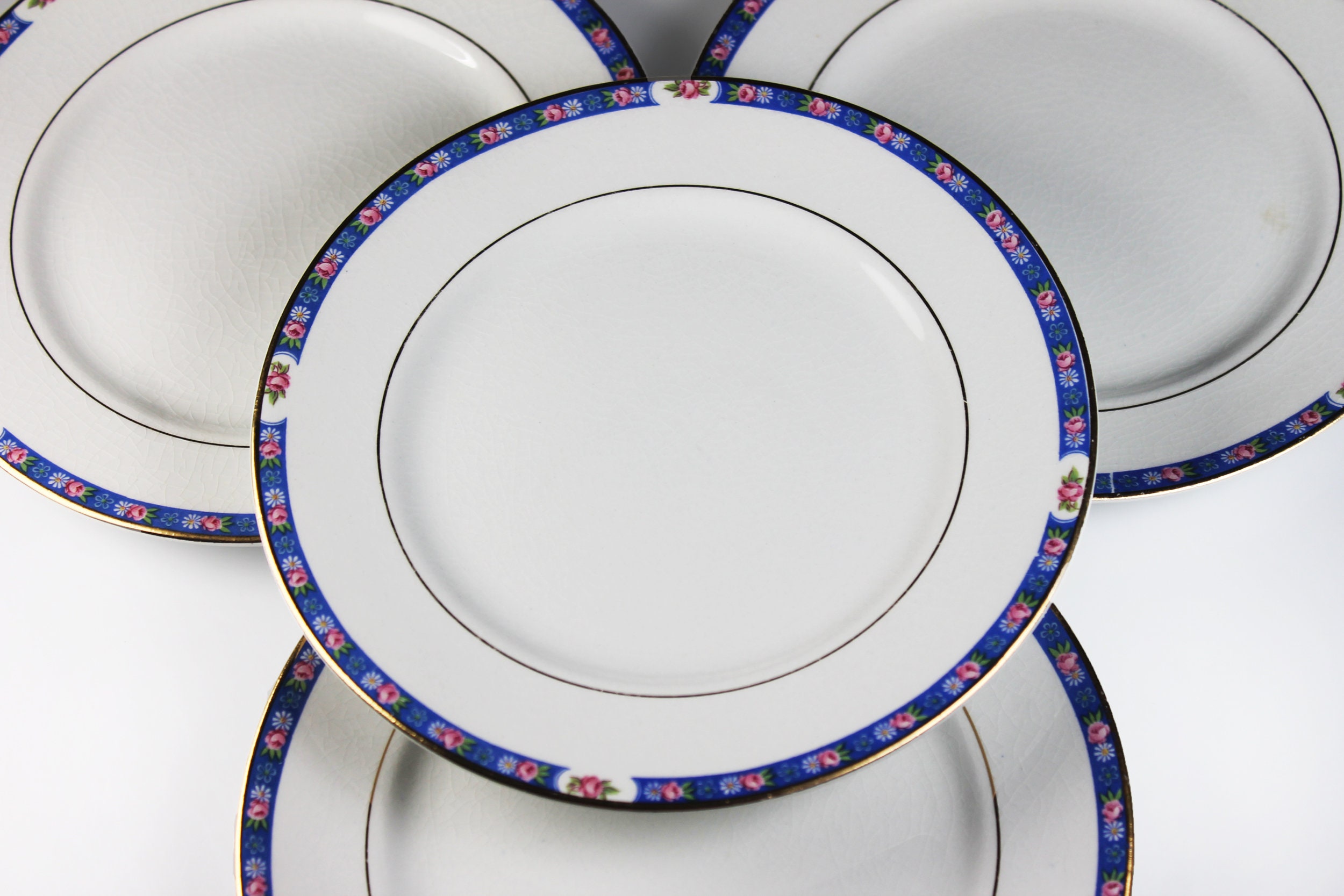 Antique Bread Plates, National China Company, Set of 4, Bread and ...