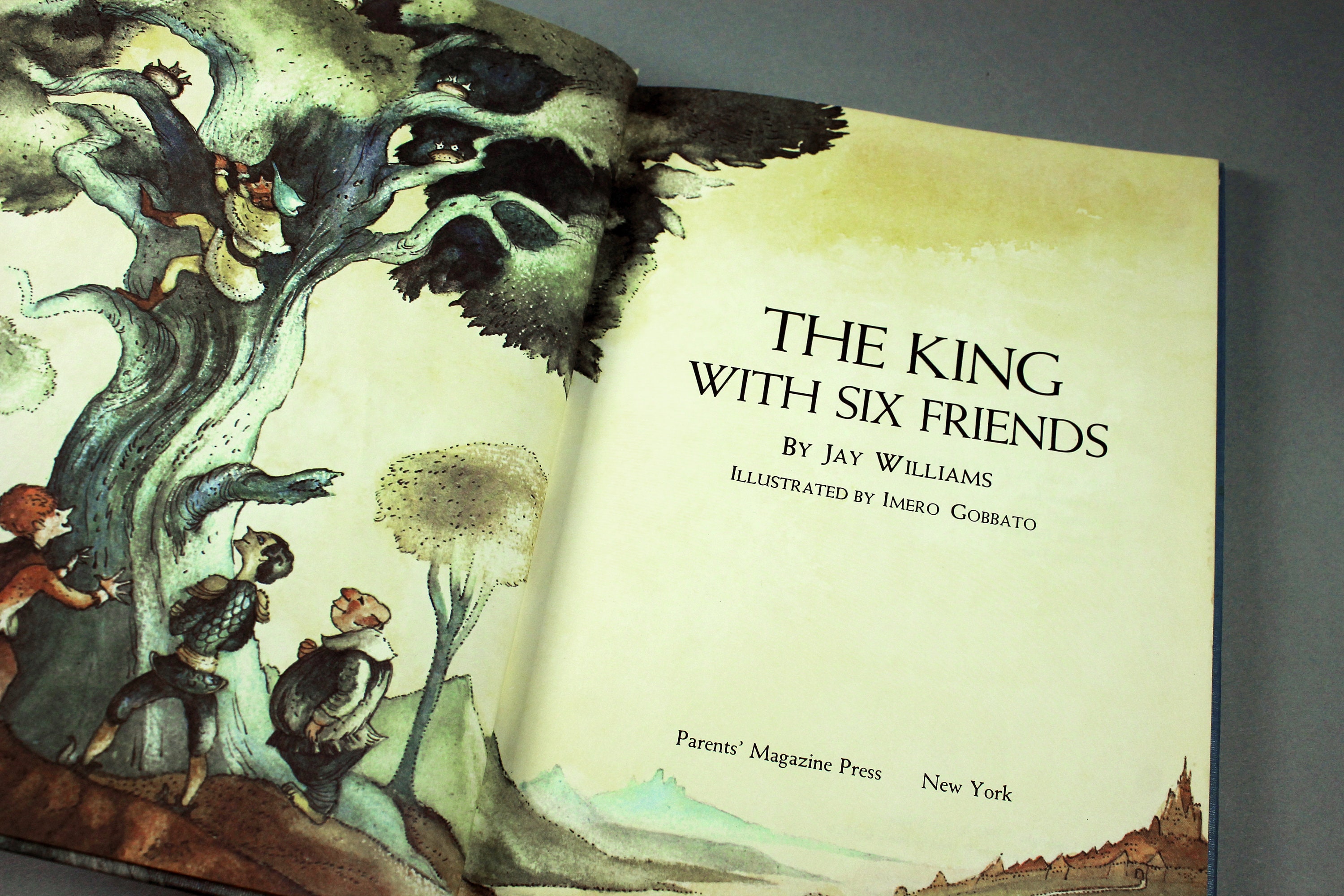 1968 Children's Hardcover Book, The King With Six Friends, Jay Williams ...