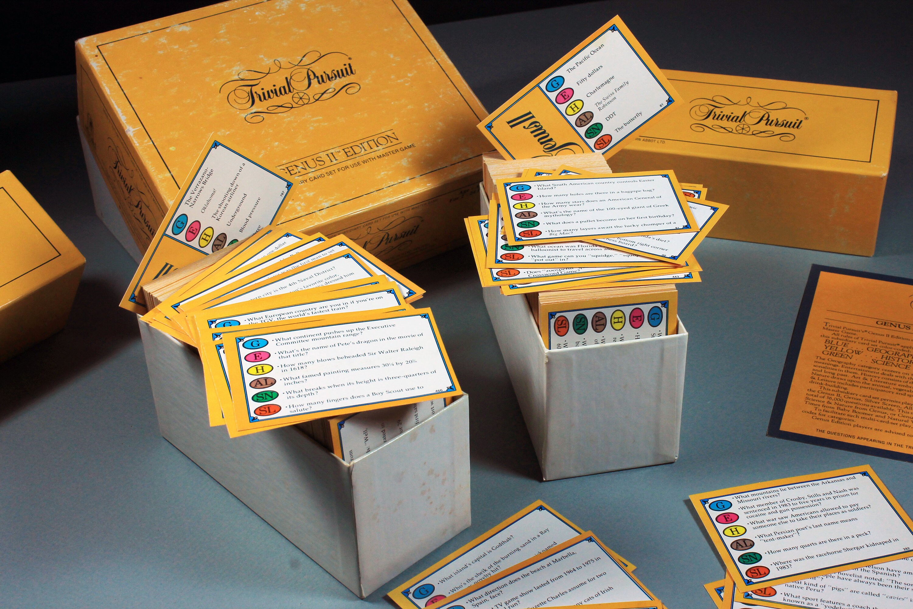 Trivial Pursuit Genus II Edition Subsidiary Game Cards Parker Trivial Pursuit Genus II Edition Subsidiary Game Cards Parker