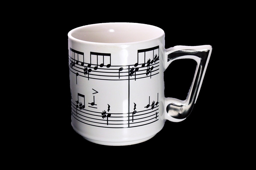 1984 Sheet Music Mug, Chadwick Miller, Musical Notes, Coffee Mug ...