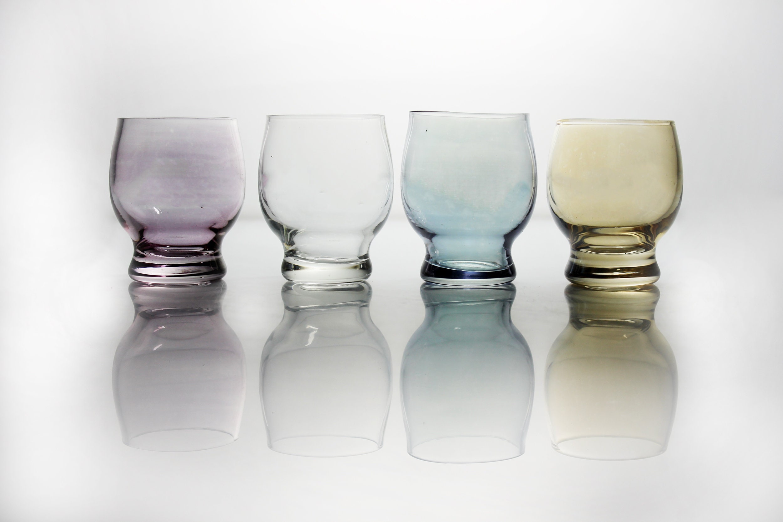 Miniature Shot Glasses, Set of 4, Multicolor, Blue, Yellow, Purple and ...