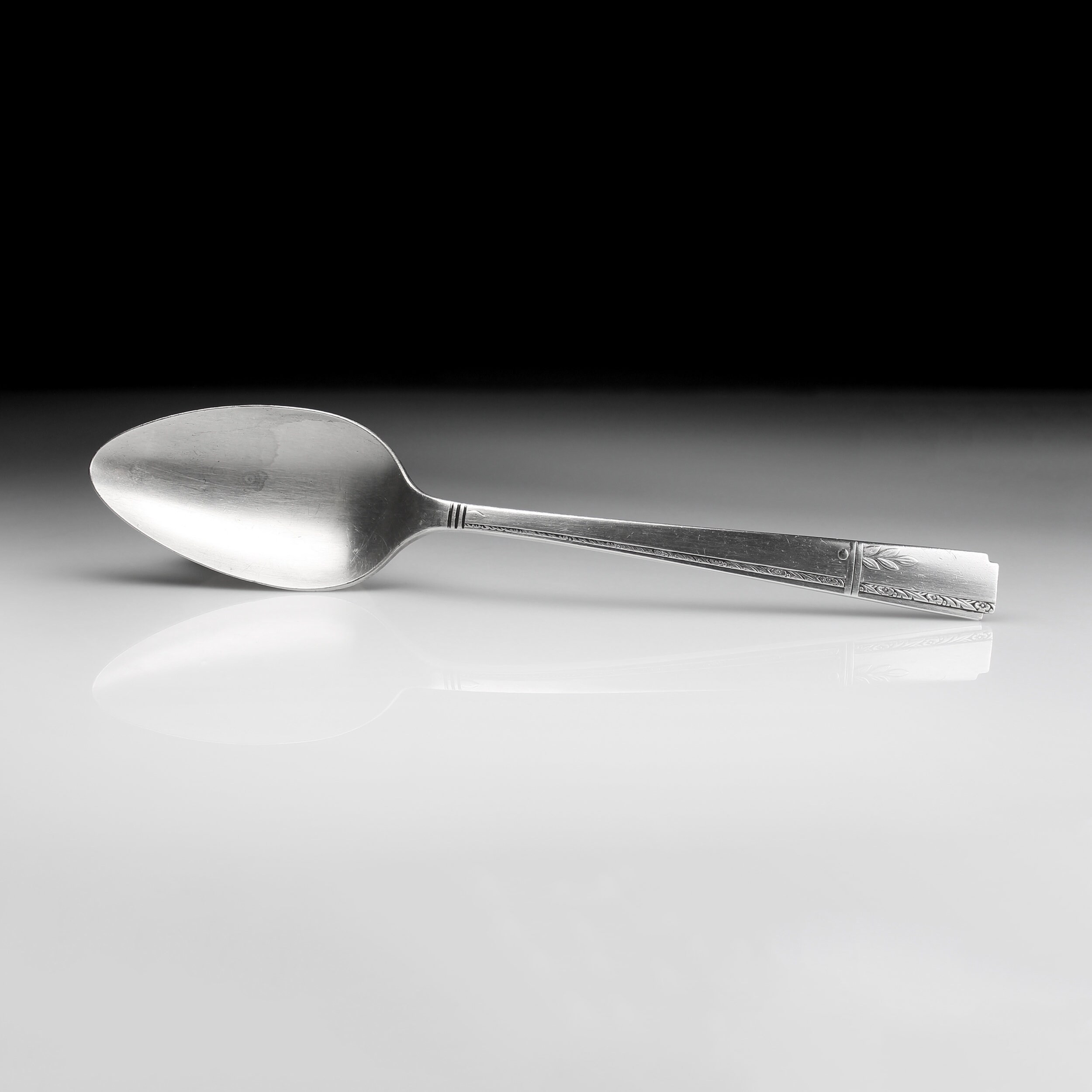 Serving Spoon, Prestige Silver Plate, Oneida Grenoble, Discontinued, 8 Inch