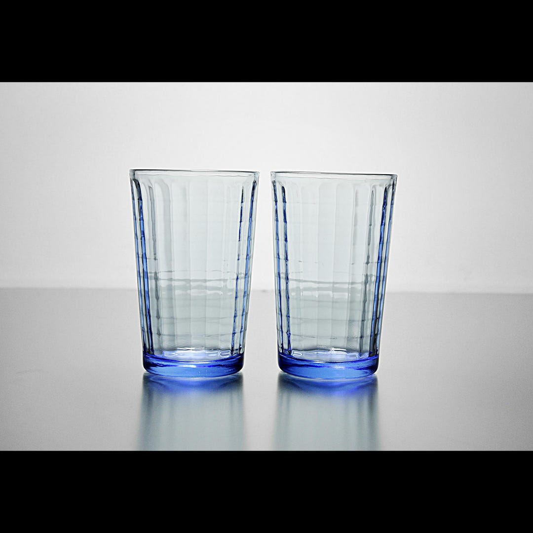 Pasabahce Scottish Blue Juice Glasses – Set of 2, 6 Ounce, Blue Tinted ...
