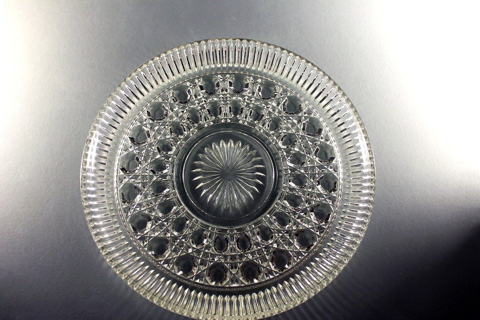 Chop Plate, Federal Glass, Windsor Pattern, Cake Plate, Dessert Plate ...