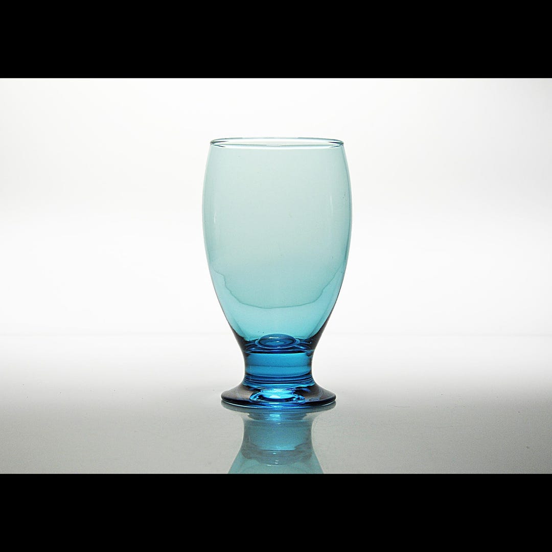 Cristar Glass Aqua Blue Goblet – 10 Oz Stemless Water Glass, Cocktail ...