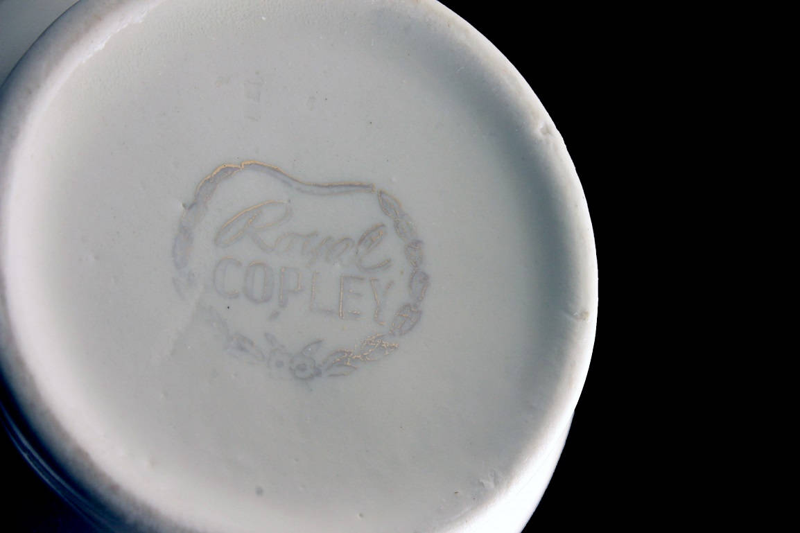 Small Pitcher, Royal Copley, Floral Decal, Creamer, White