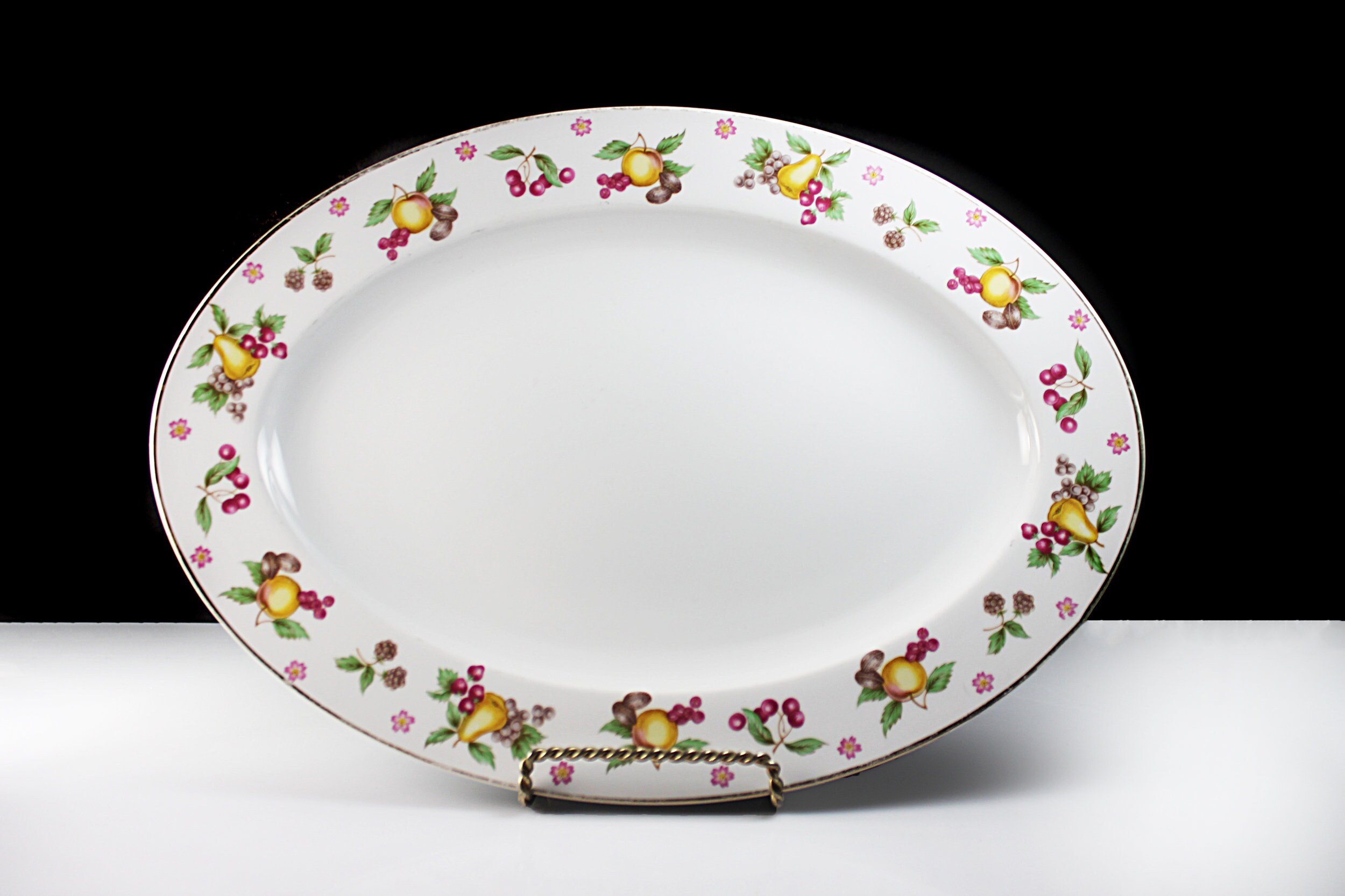 Platter, Empress China, Orchard Pattern, Porcelain, Fruit Pattern, Fine ...