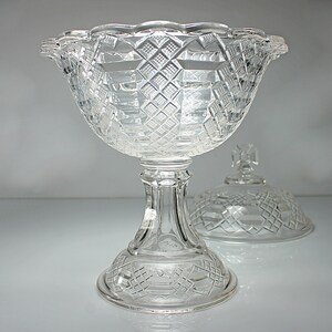 EAPG Covered Compote Bowl, Bryce Walker and Co., Imperial, Maltese ...