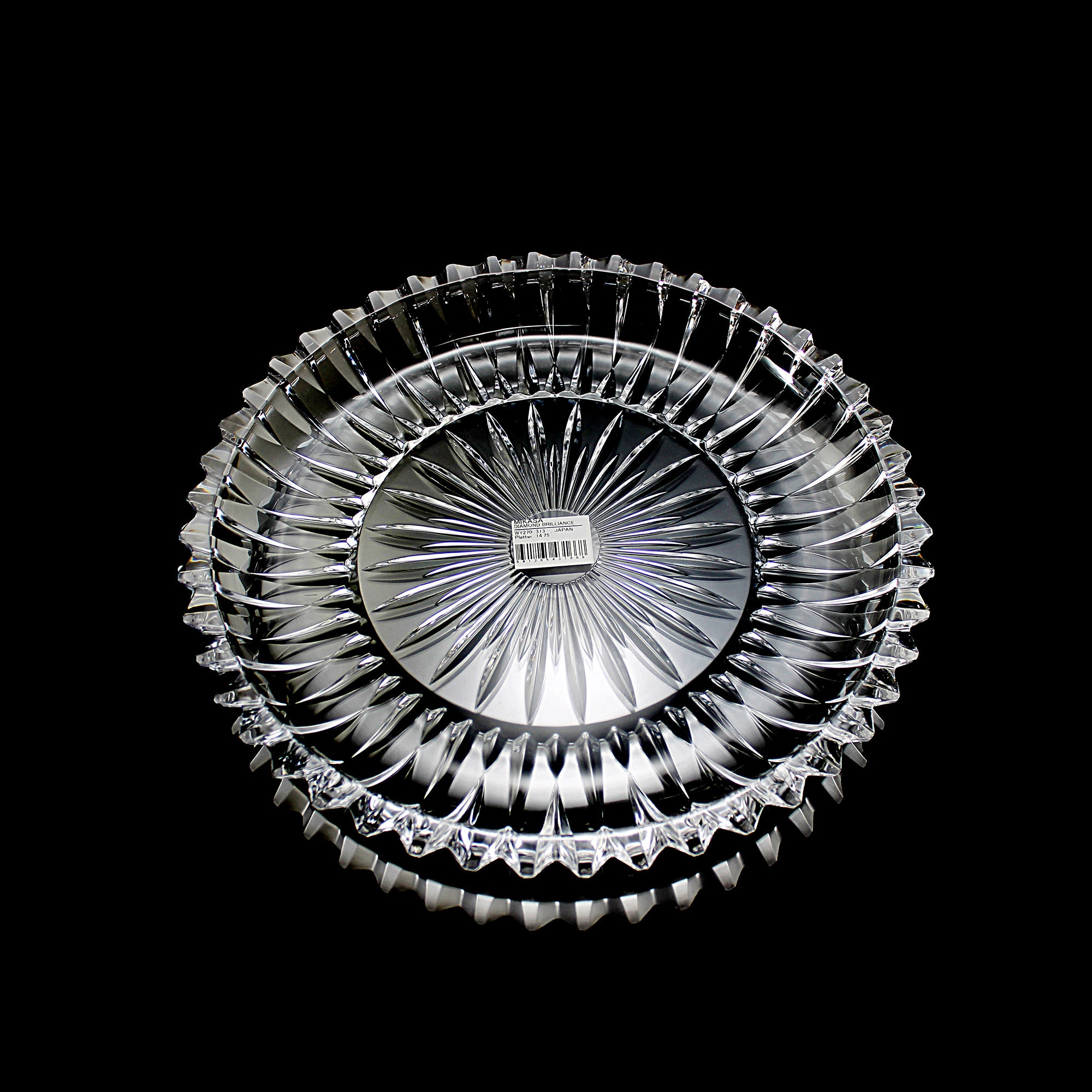 Mikasa Crystal Platter, Diamond Brilliance, Heavy Clear Glass, 14.75 ...