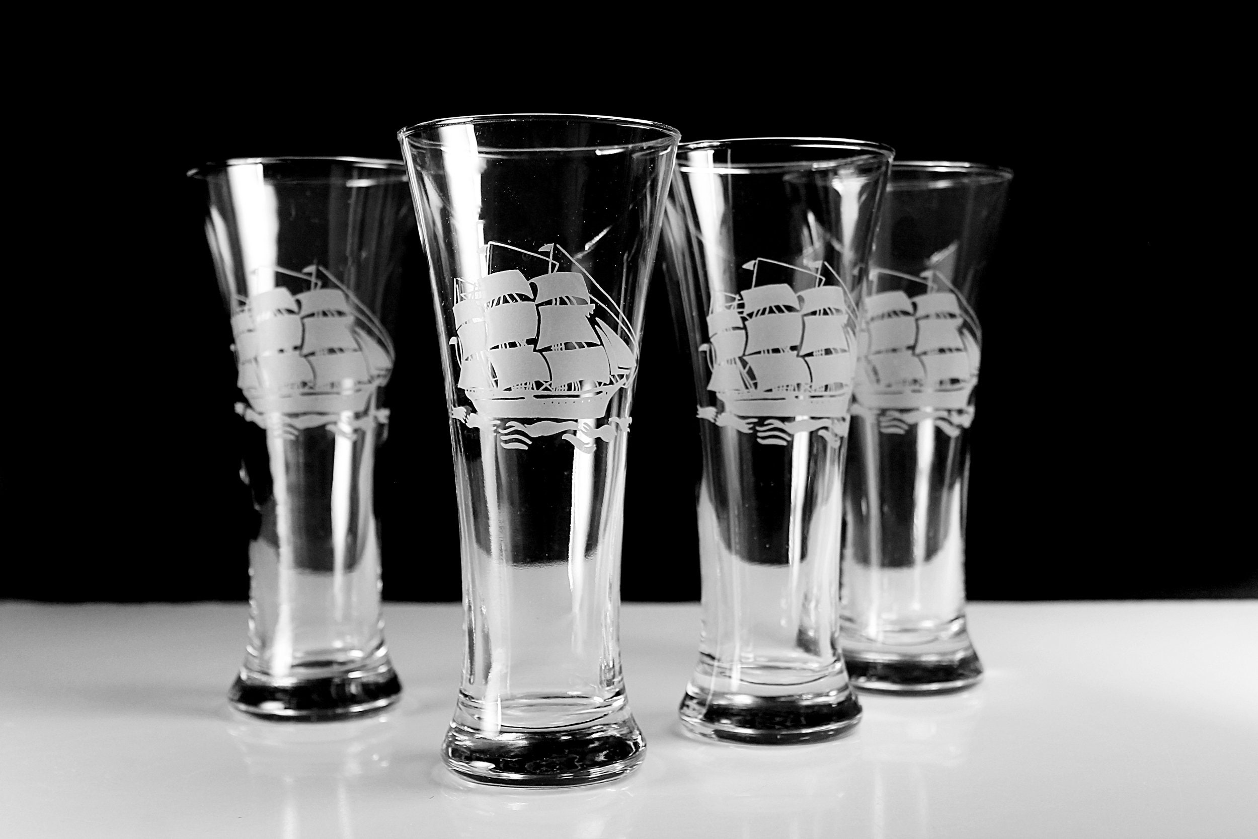 Pilsner Glasses, Pasabahce, The Mariner Fleet, Made in Turkey, Beer ...