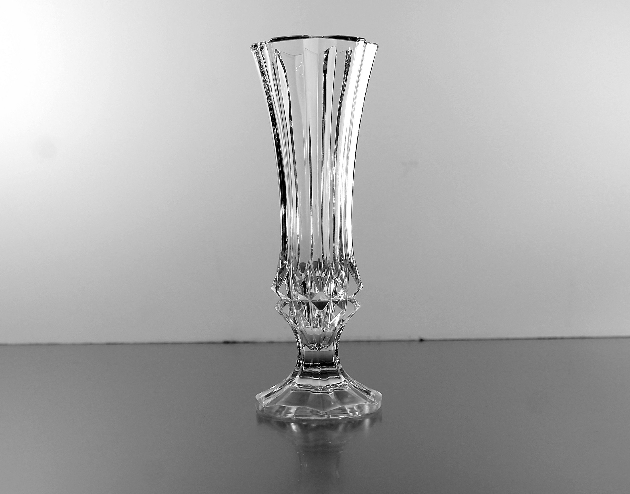 Crystal Footed Vase, Cristal D'Arques-Durand, Bonneval, Vertical and ...