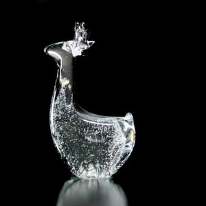Reindeer Art Glass Paperweight, Figurine, Controlled Bubble ...
