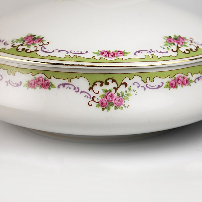 Antique Vegetable Bowl, Union T China Company, Czechoslovakia, Green ...