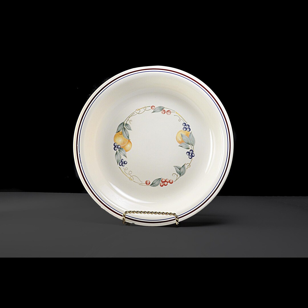 Corning Corelle Abundance Pie Serving Plate 10 Fruit Design Cold Pie ...