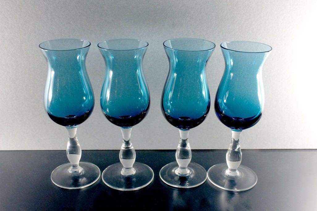 Blue Cordial Glasses, Dessert Glasses, Cocktail Glasses, Madeira ...