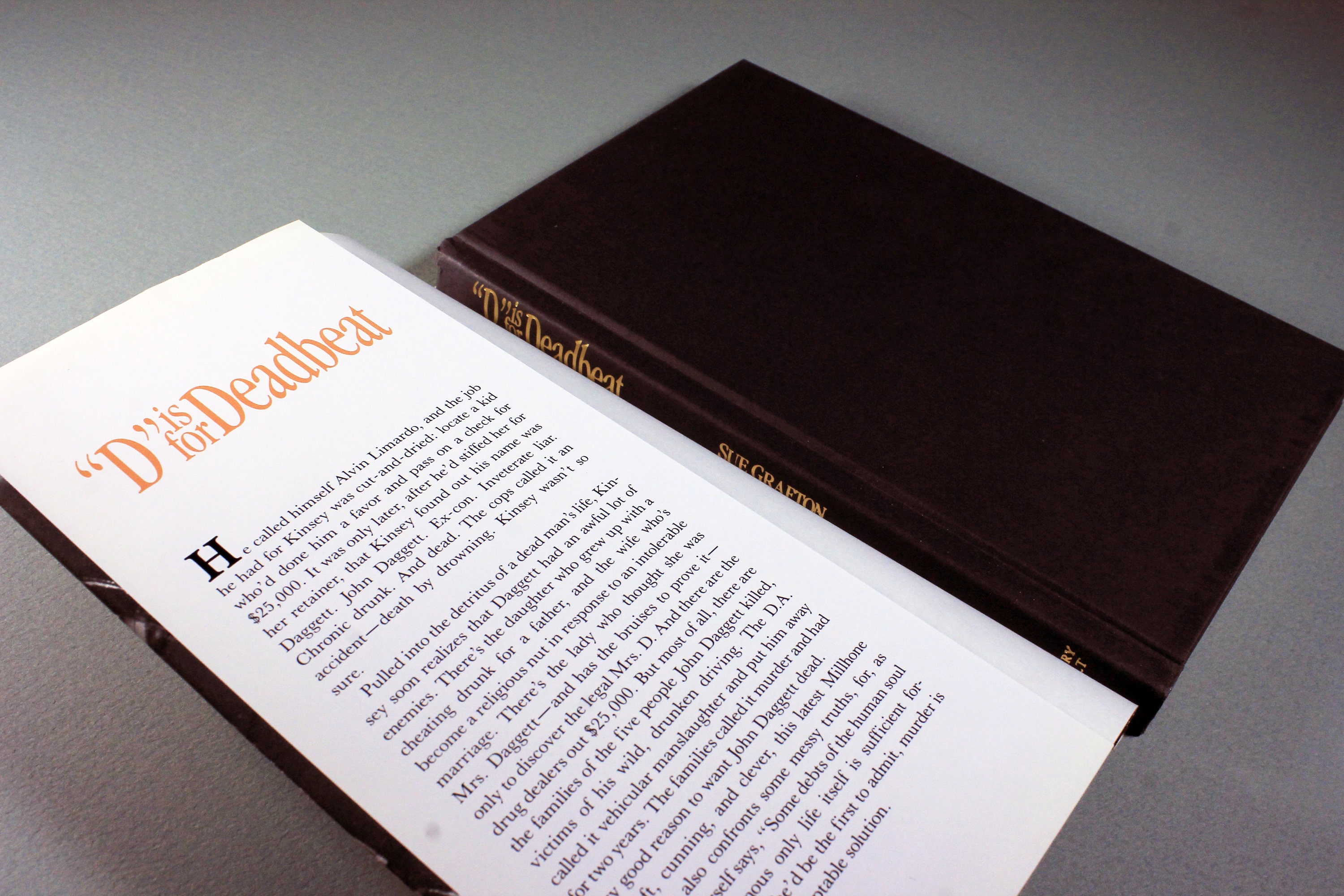 D is for Deadbeat, Sue Grafton, First Edition, Hardcover Book, Novel ...