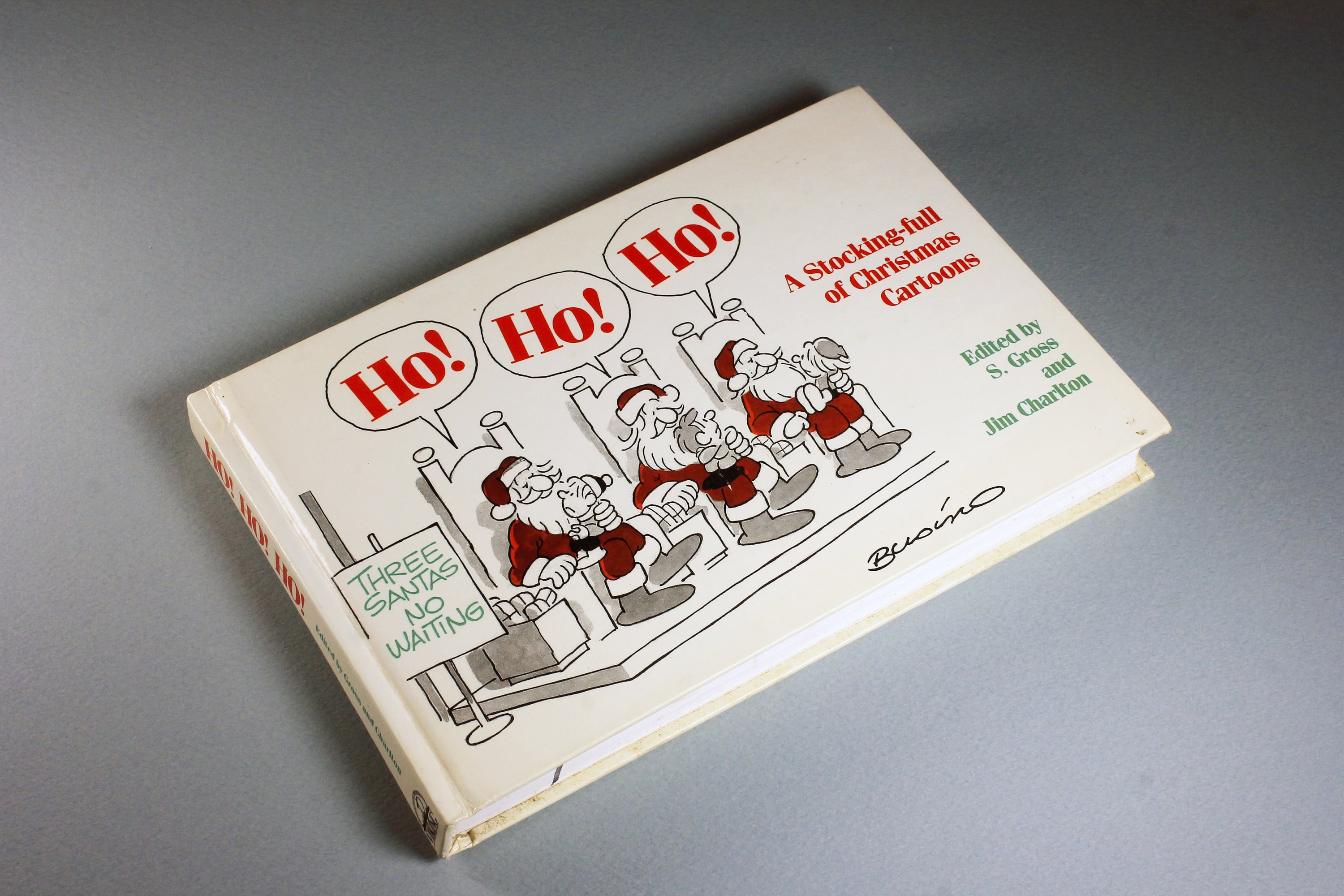 1990 Hardcover Book, Ho Ho Ho, Cartoon Book, Holiday, Christmas, Santa ...