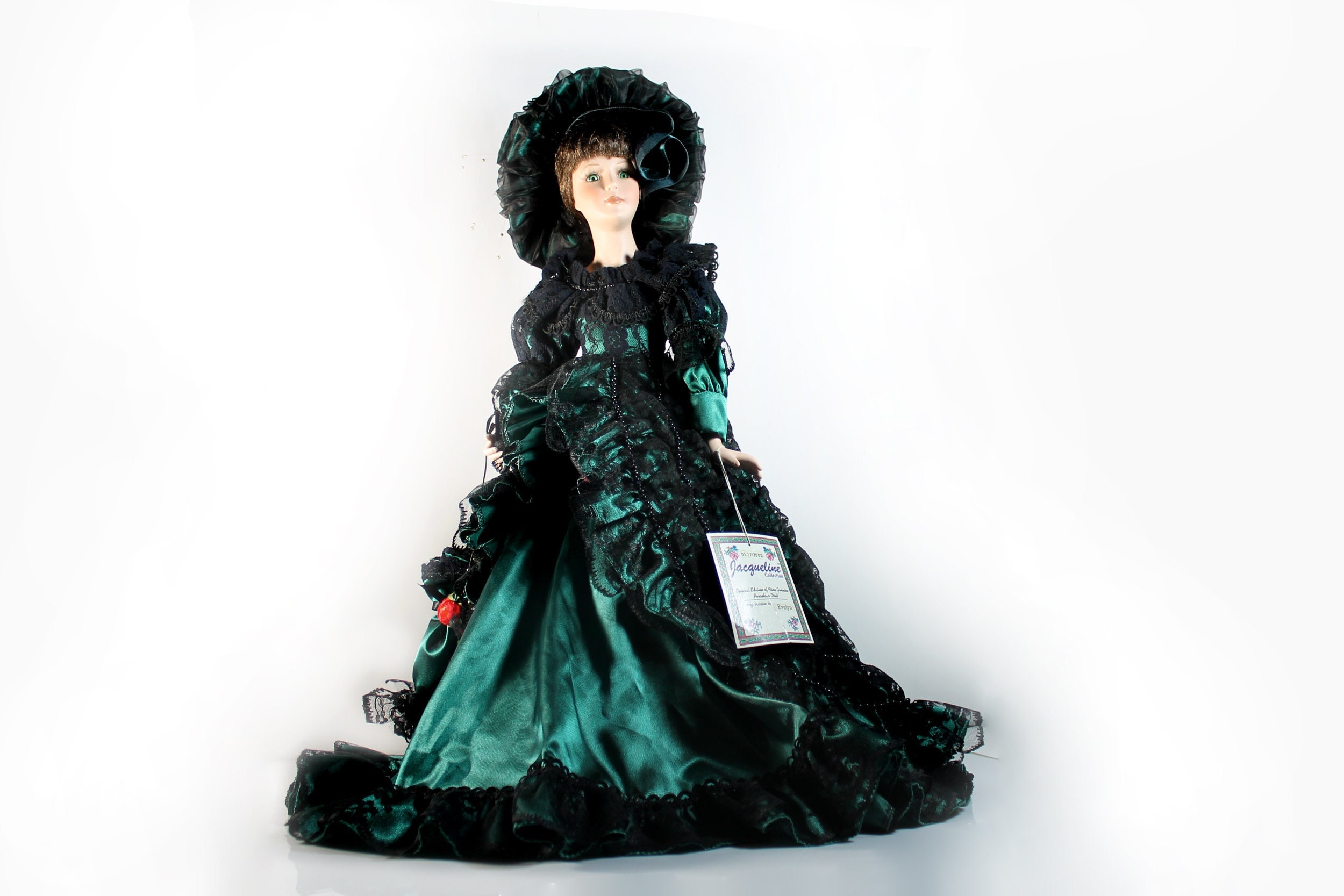 Porcelain Doll, Queena Mint, Jacqueline Collection, Evelyn, Stand ...