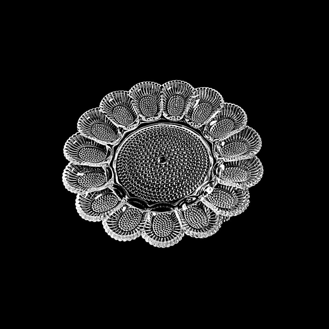 Deviled Egg Relish Tray, Egg Plate, Indiana Glass, Hobnail Clear, Clear ...