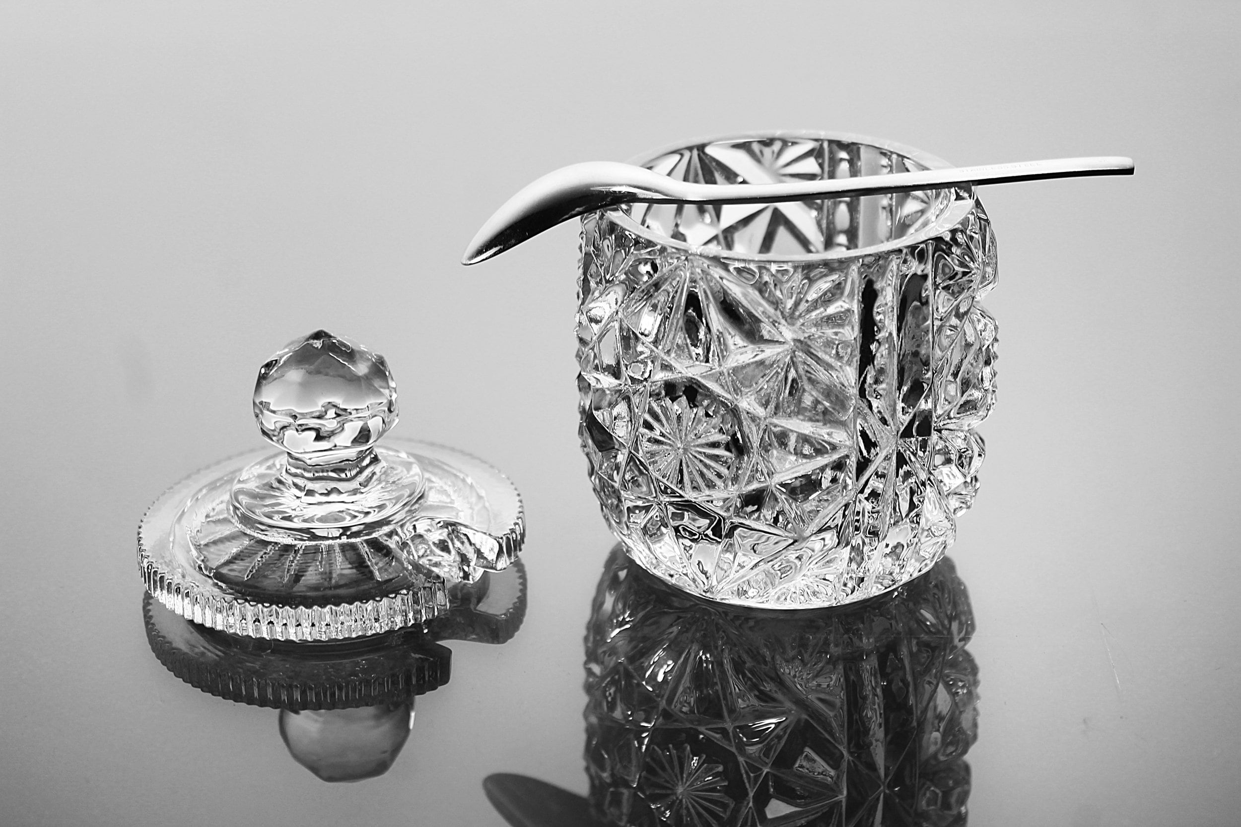 Crystal Condiment Jar, Westmoreland, Jelly Jar, Jam Jar, Mustard Pot ...