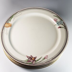 Dinner Plates, Shenango China, Set of Four, Floral, 11 Inch, Restaurant ...