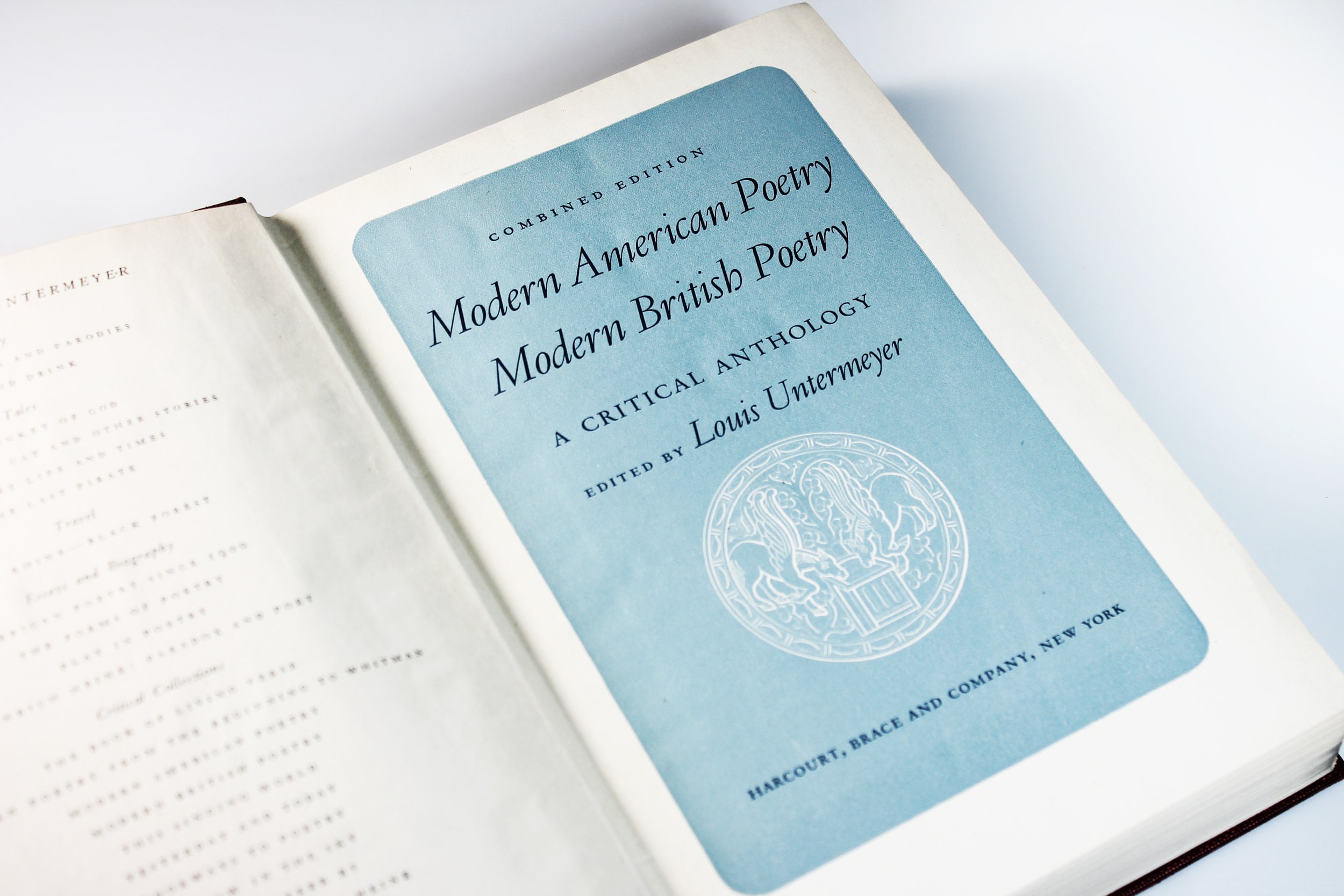 Hardcover Book, Modern American Poetry Modern British Poetry, Louis ...