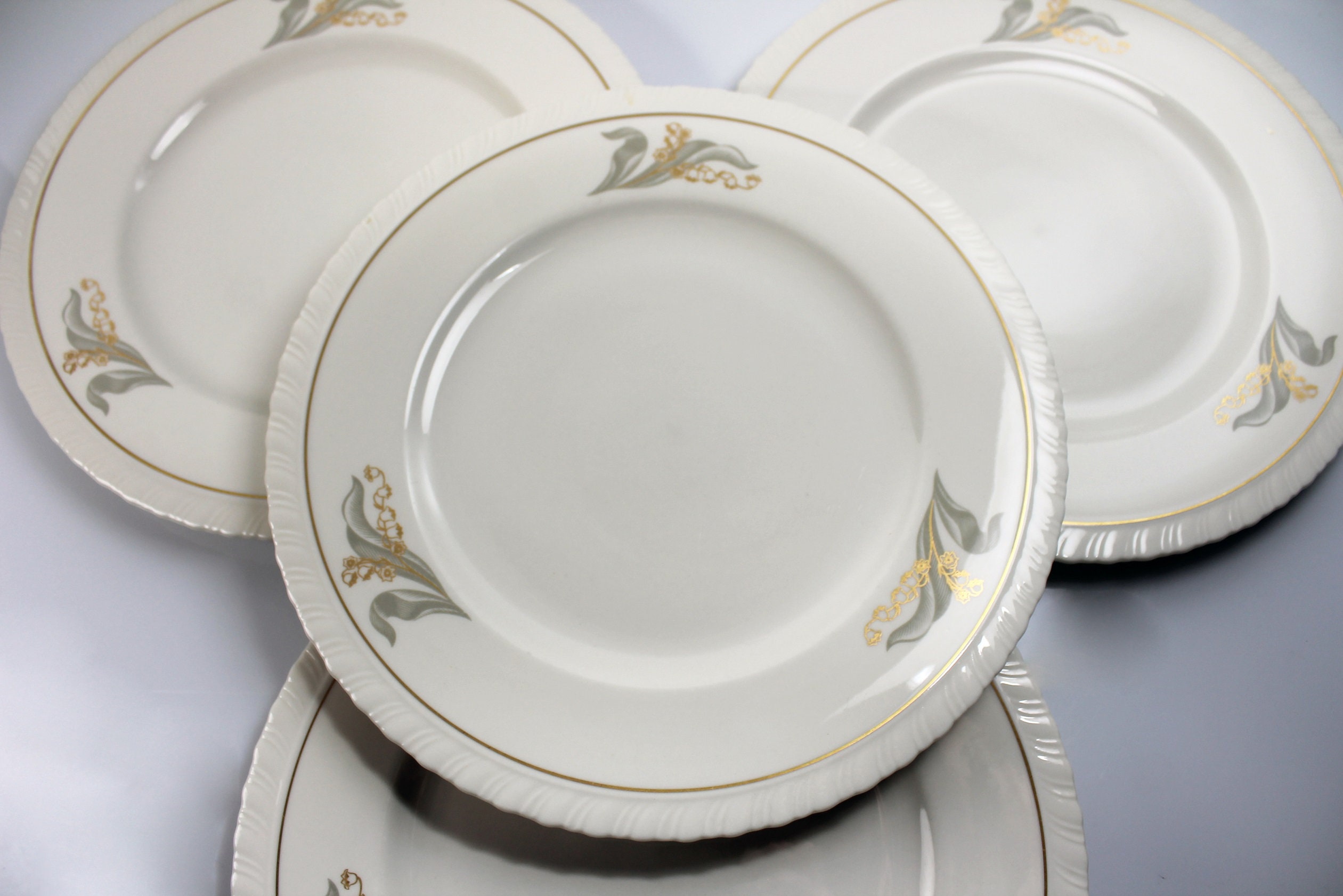 Dinner Plates, Hanover Fine China, Enchantment, Lily of the Valley, Set ...