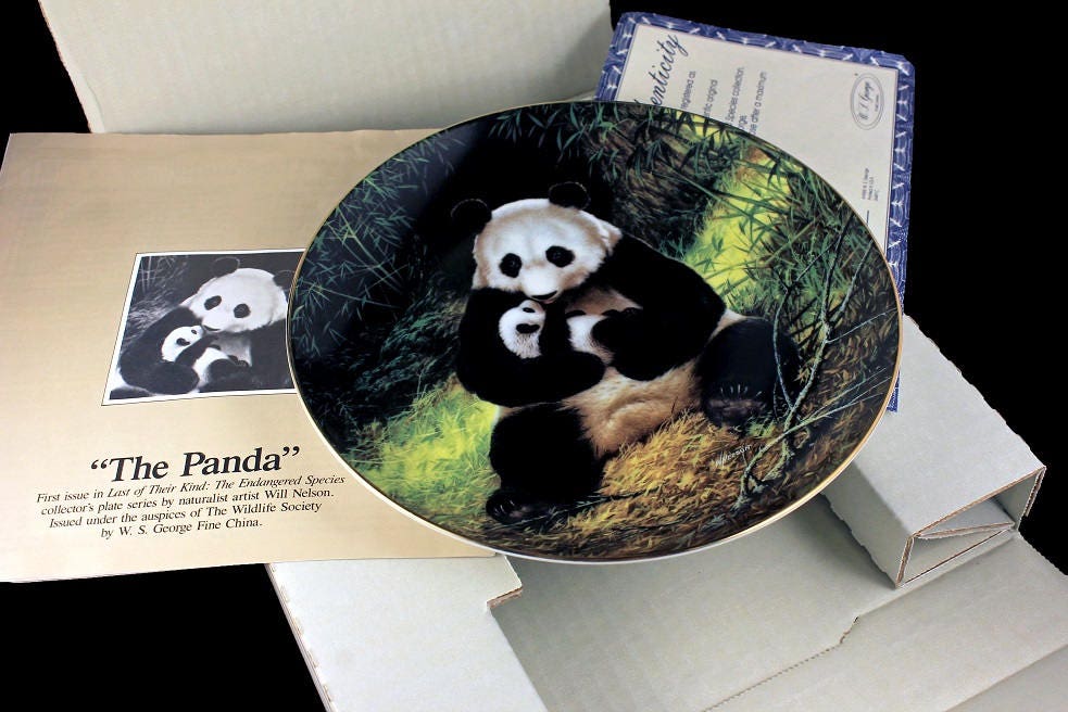 1988 Collectible Plate, W S George China, The Endangered Species, The ...