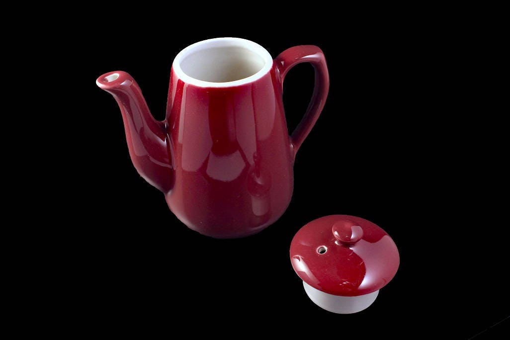 Teapot, Tea, Hall, Maroon, Individual, 2 Cups