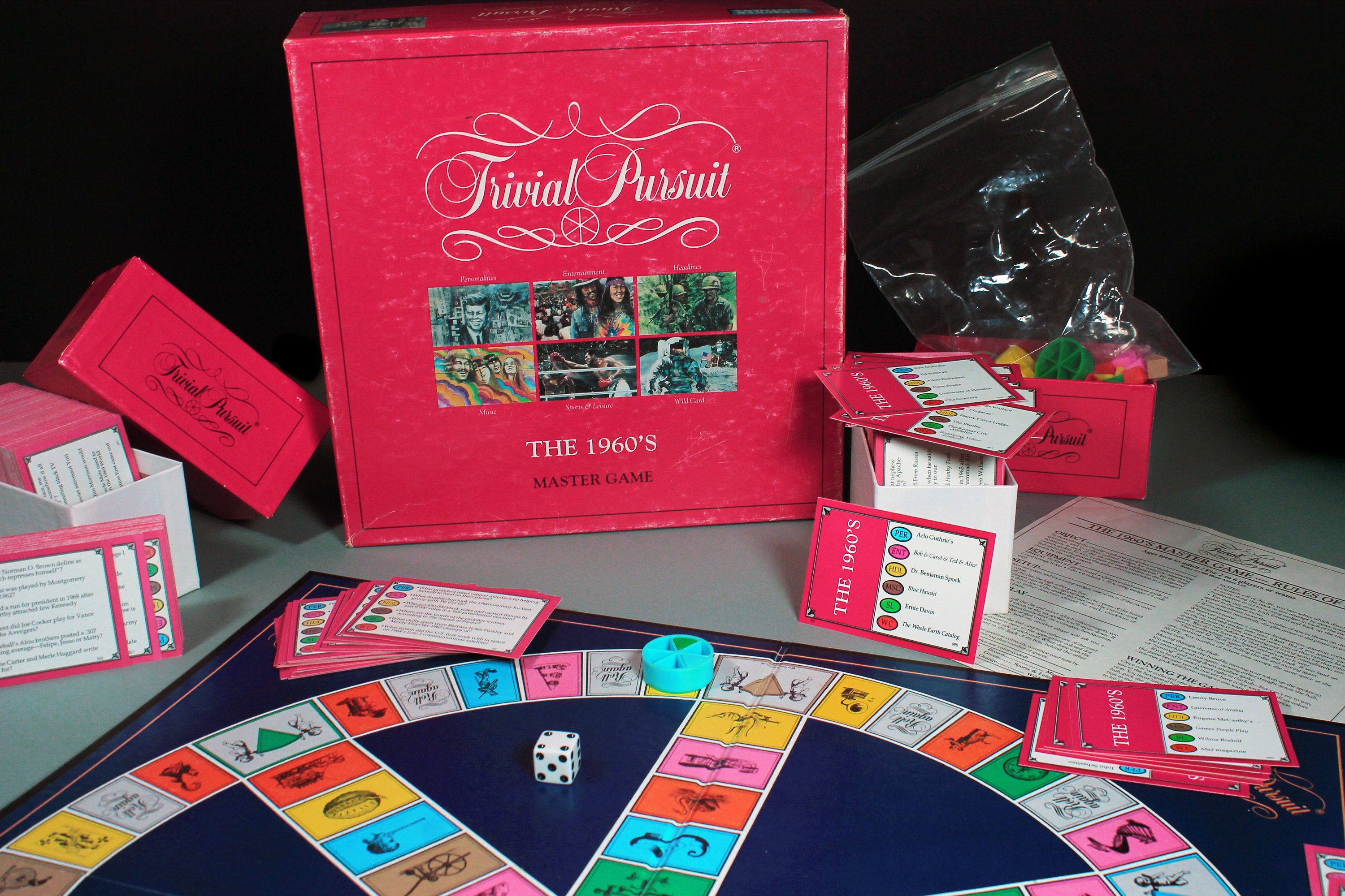 Trivial Pursuit Game, The 1960's Master Game, Parker Brothers, Board ...