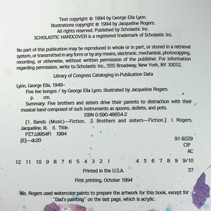 Children's Hardcover Book, Five Live Bongos, First Edition, Fiction ...