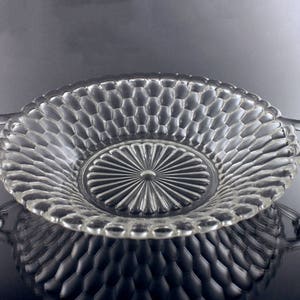 Relish Dish, Indiana Glass, Honeycomb Clear, Handled Bowl, Pressed ...