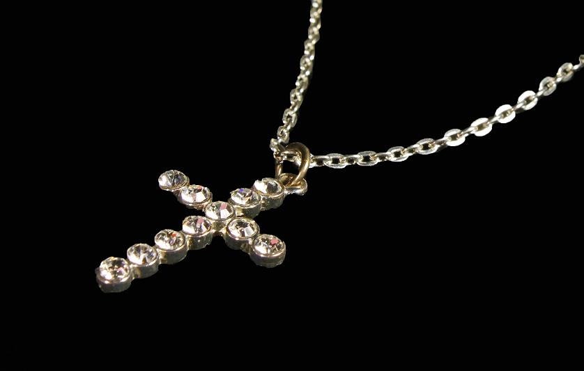 Rhinestone Cross Necklace