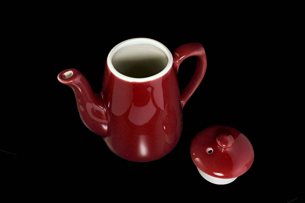 Teapot, Tea, Hall, Maroon, Individual, 2 Cups