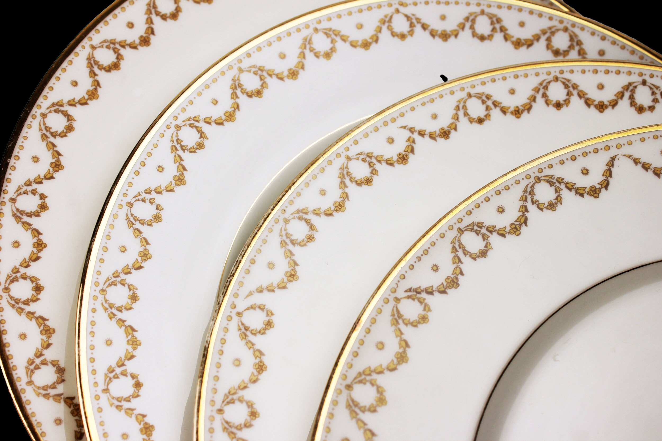 Antique Dessert or Pie Plates, Bernardaud China, B and Co, Limoges ...