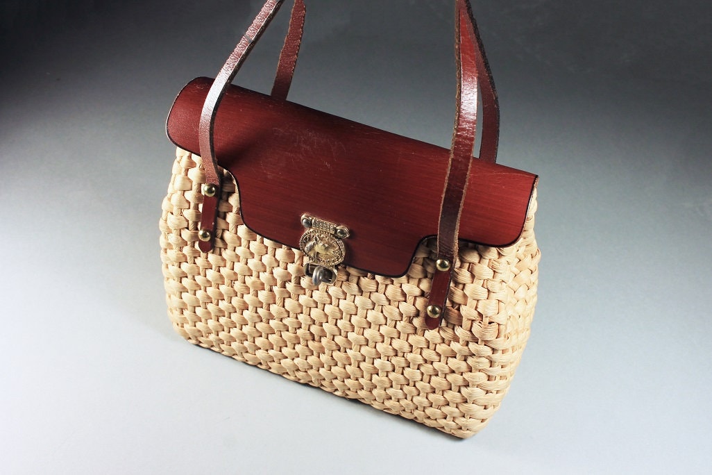 Burlington Straw Handbag, Purse, Handbag, Leather, Woman's Gift, Horse ...