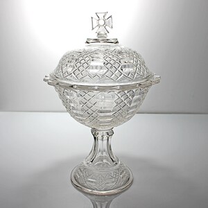 EAPG Covered Compote Bowl, Bryce Walker and Co., Imperial, Maltese ...