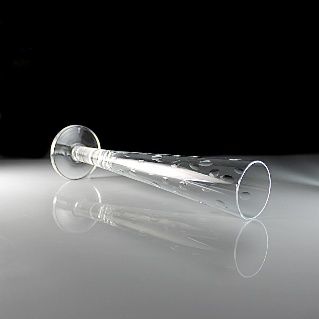Crystal Flute Bud Vase, Oval Cuts, 10 Inch Vase, Clear Glass - Etsy