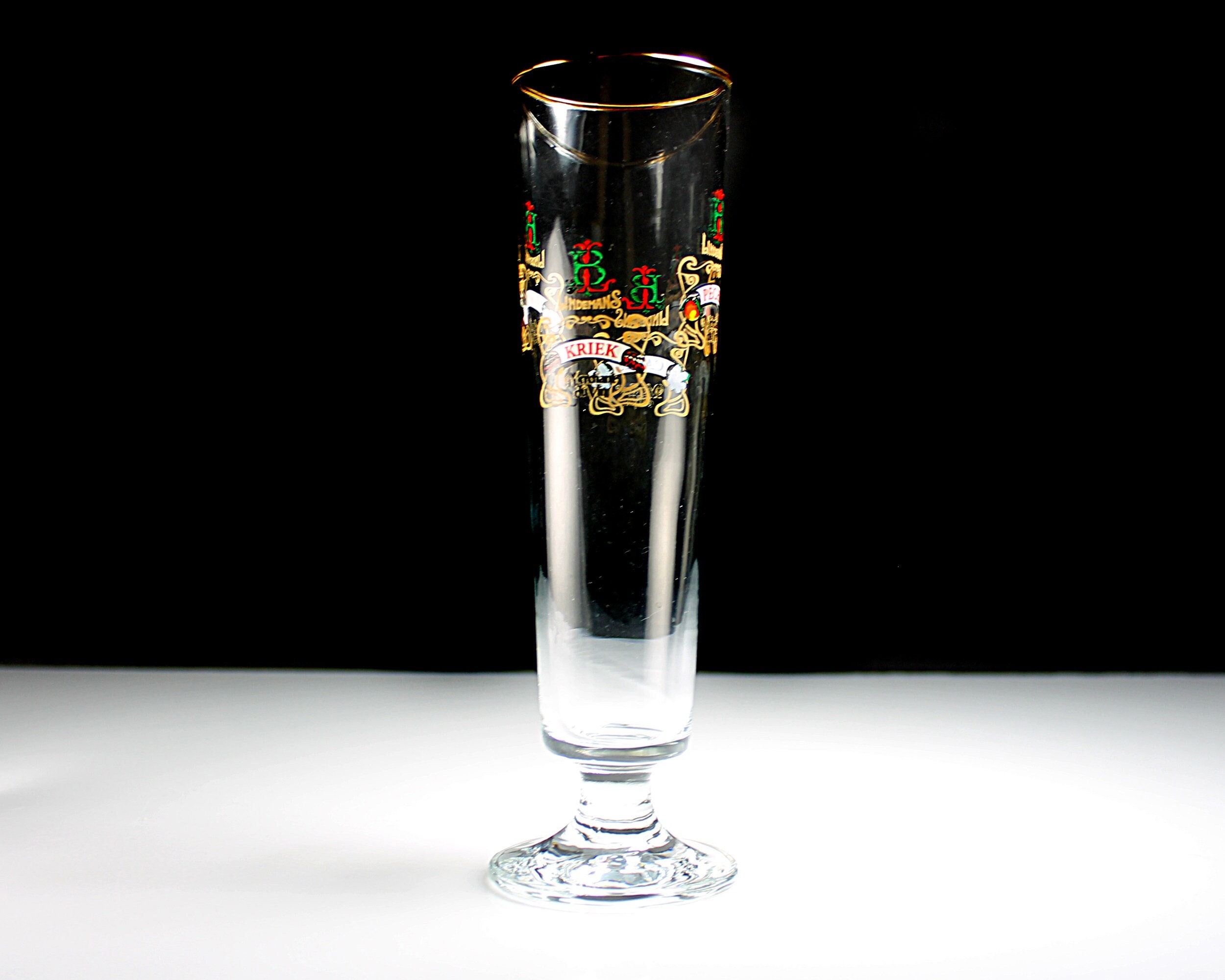 Pilsner Glass, Lindemans Belgium Beer Glass, Collectible, Barware, 12 ...