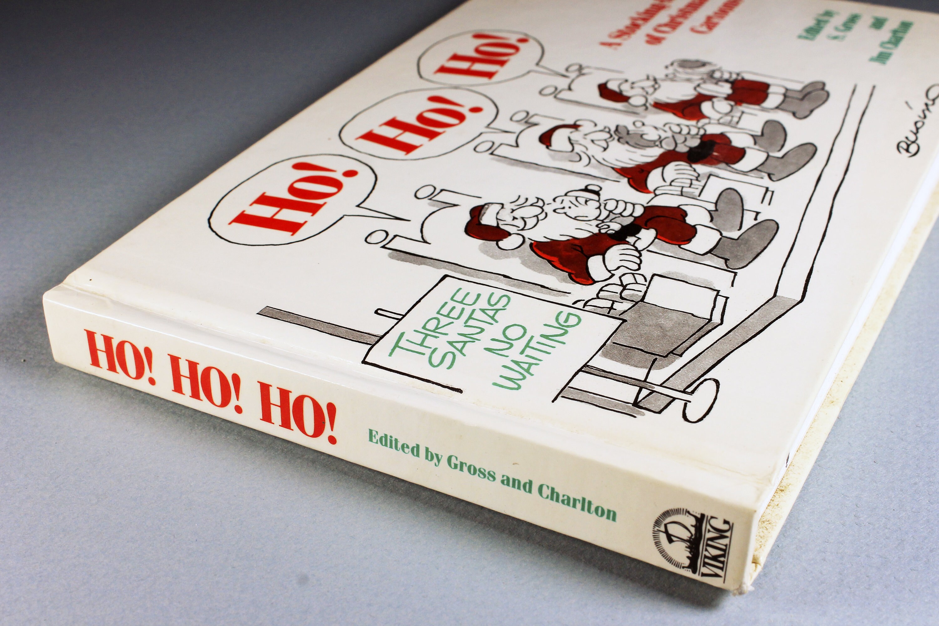 1990 Hardcover Book, Ho Ho Ho, Cartoon Book, Holiday, Christmas, Santa ...