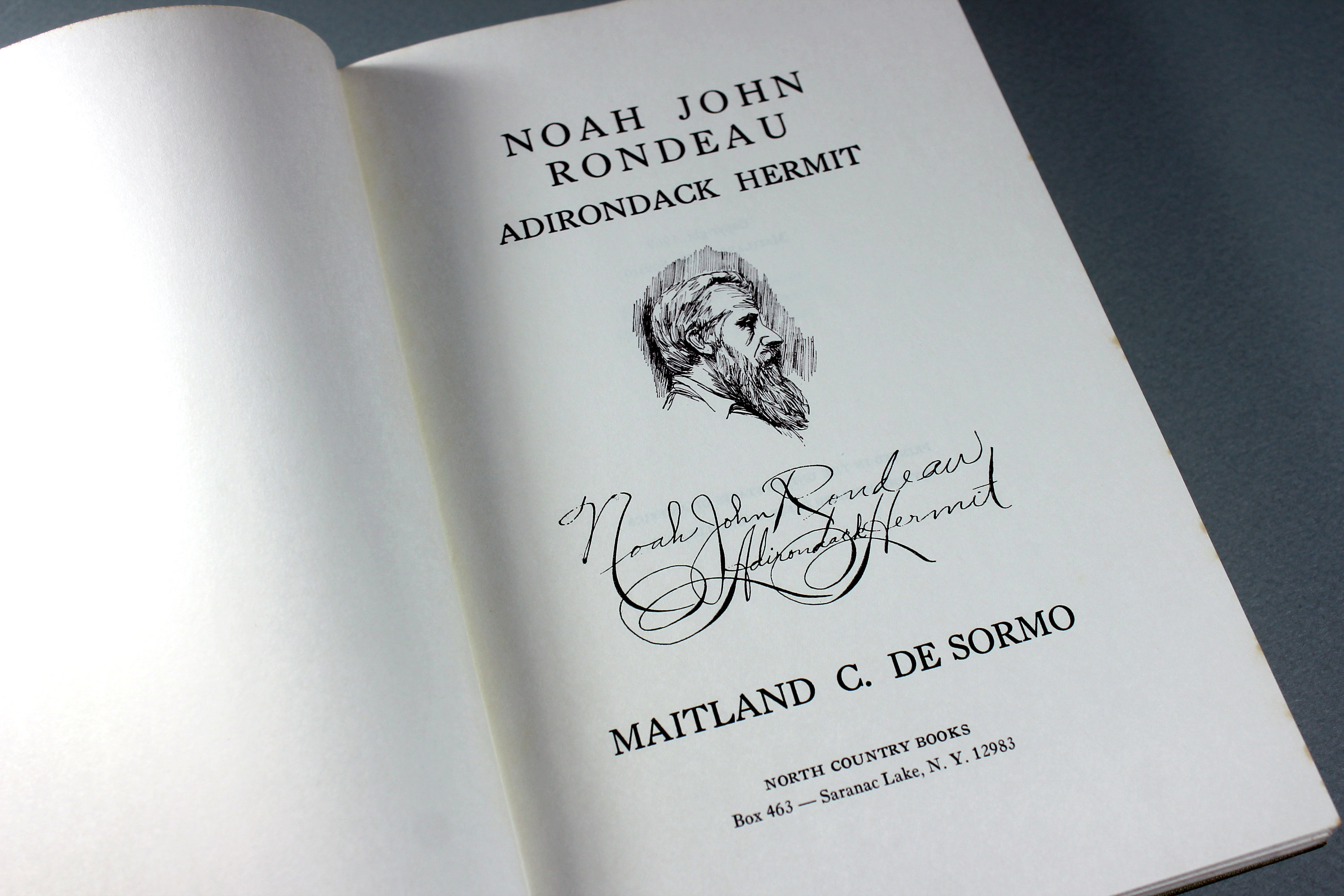 1969 Hardcover Book, Noah John Rondeau, Adirondack Hermit, First ...
