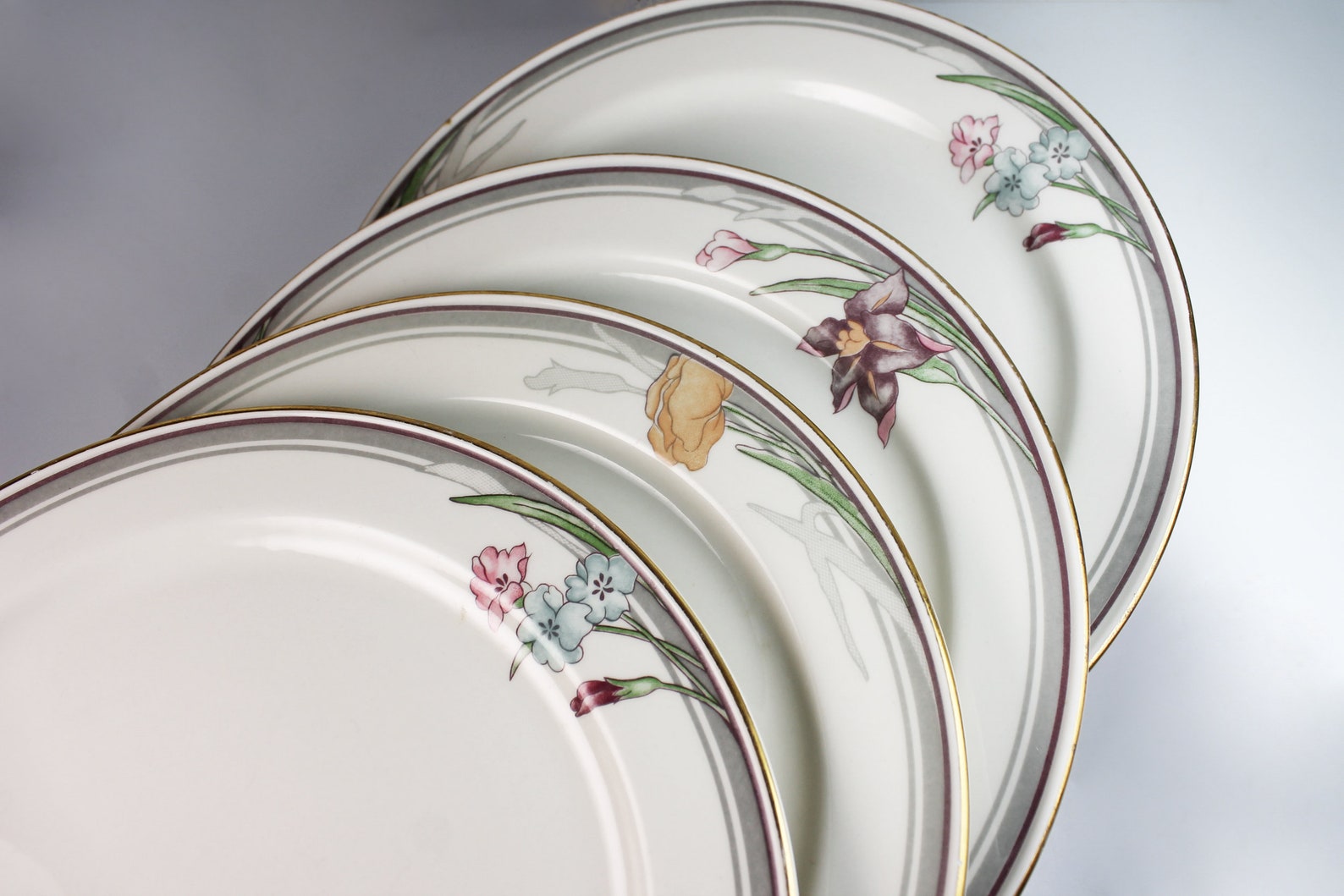 Dinner Plates Shenango China Set of Four Floral 11 Inch - Etsy