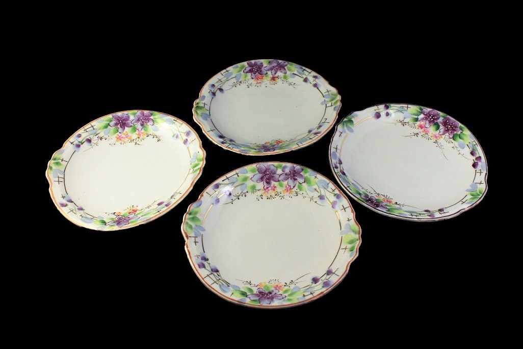 Dessert Plates, Bread and Butter Plates, Made in Japan, Hand Painted ...