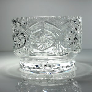 Crystal Centerpiece Bowl, Avitra Williamsburg, Cut Glass, Pinwheel and ...