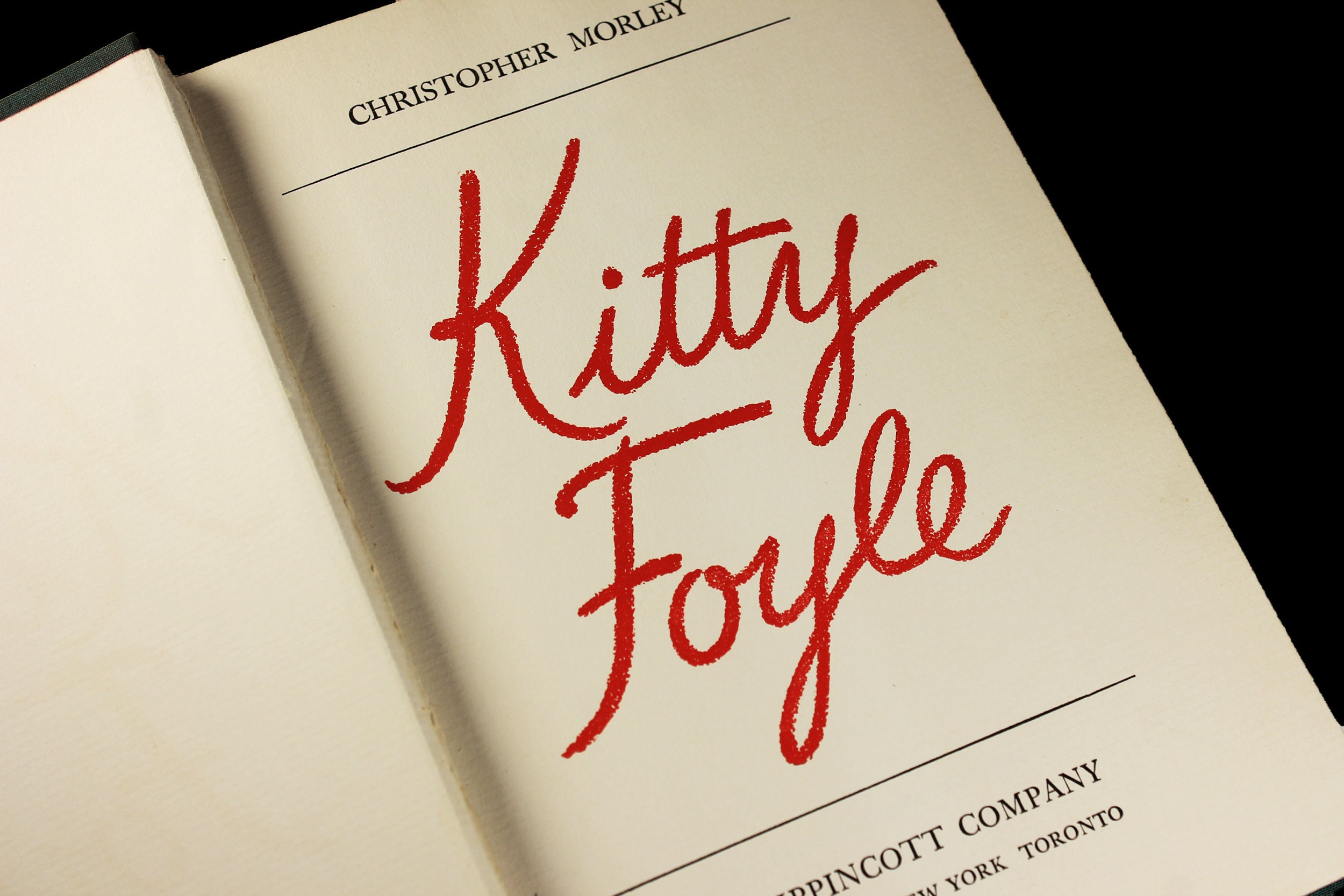 Hardcover Book, Kitty Foyle, Christopher Morley, First Edition, Novel ...