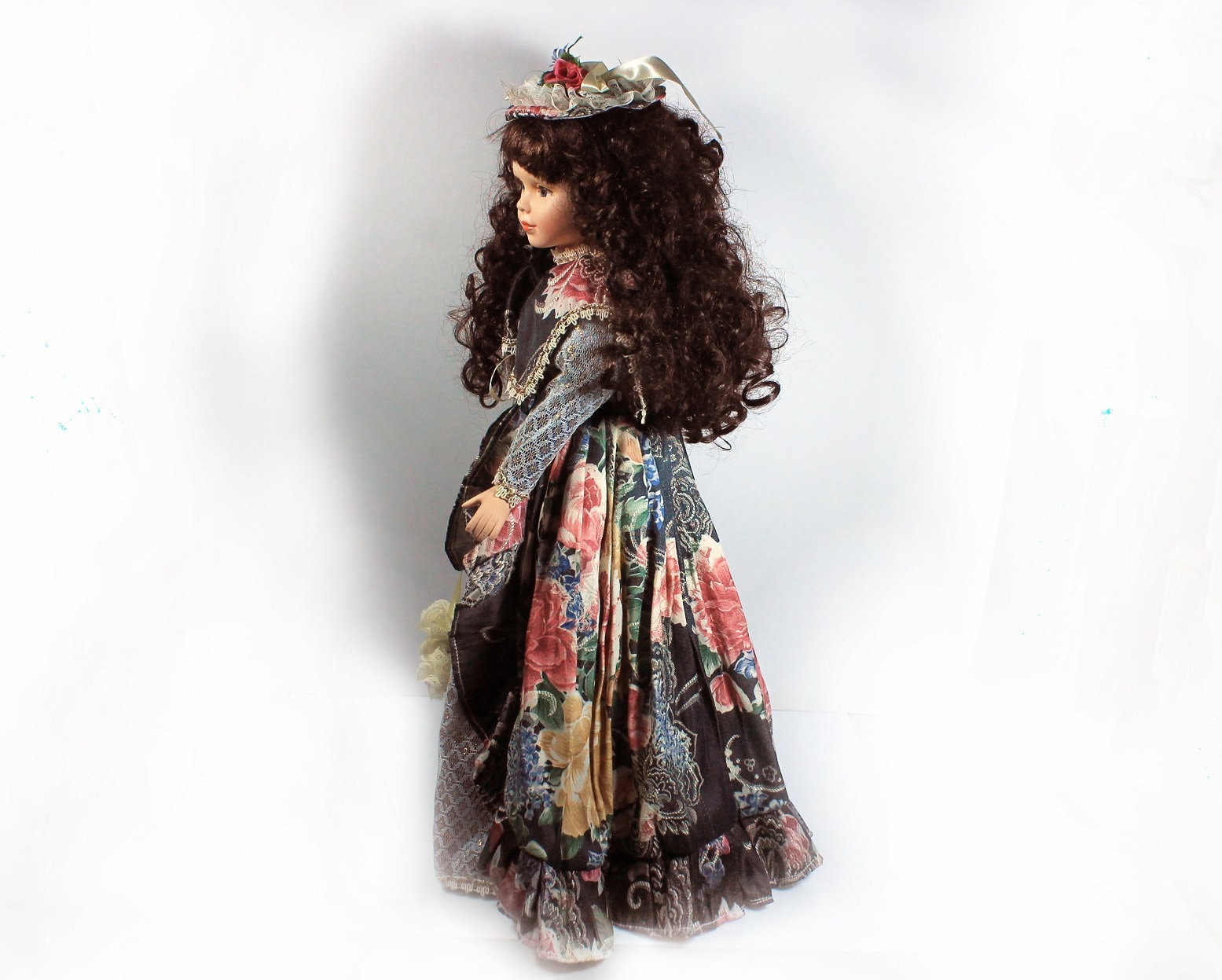 Porcelain Doll, Collectible Victorian Doll, Stand Included, Display ...