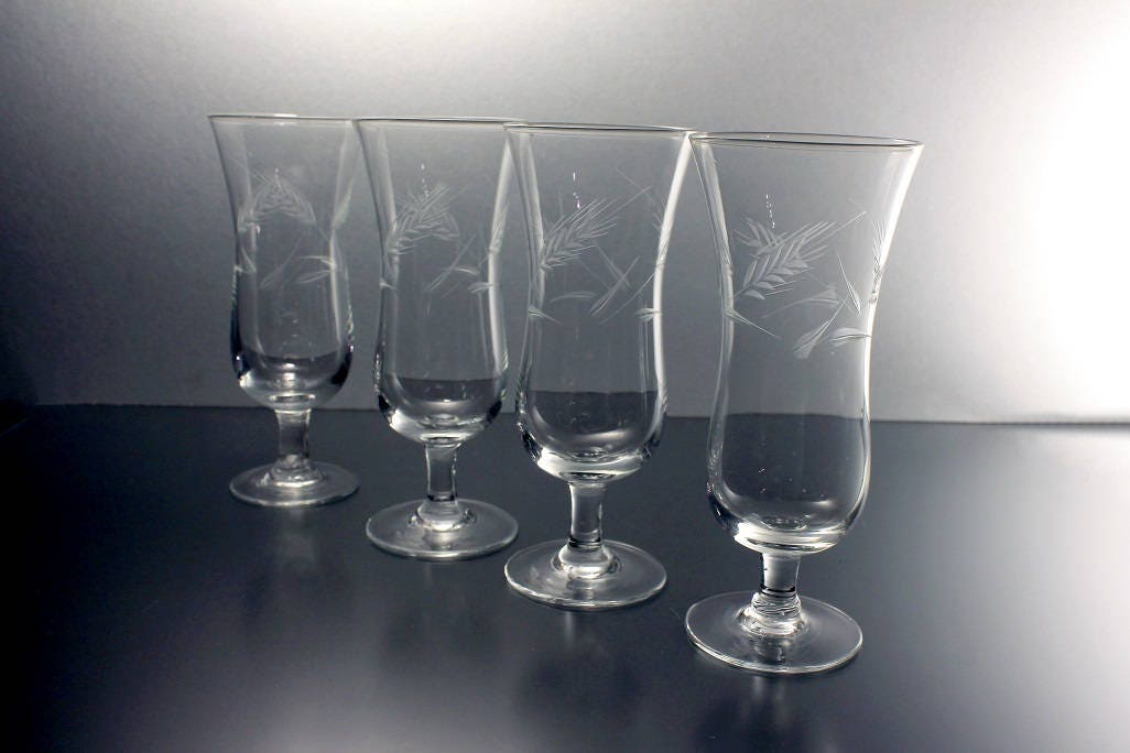 Etched Glass Parfait Glasses, Champagne Glasses, Cocktail Glasses, Set ...