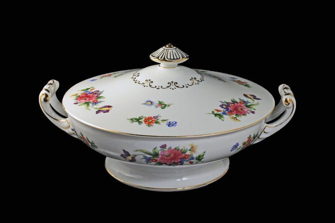 Covered Vegetable Bowl Sango China Occupied Japan Floradel - Etsy