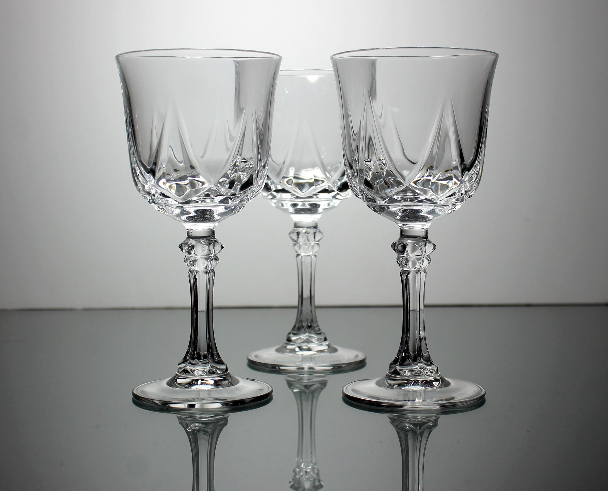 Crystal Wine Glasses, Cristal D'Arques-Durand, Auteuil, Set of 3 ...