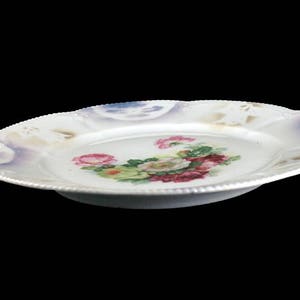 Cake Plate, Made in Germany, Hand Painted, Floral Pattern, Embossed ...